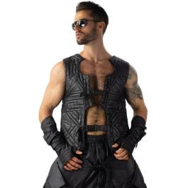 Designer Utility Harness Vest Men - Futuristic Padded Vest